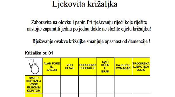 Kruno Matić pripremio ‘ljekovite križaljke’ - FERATA