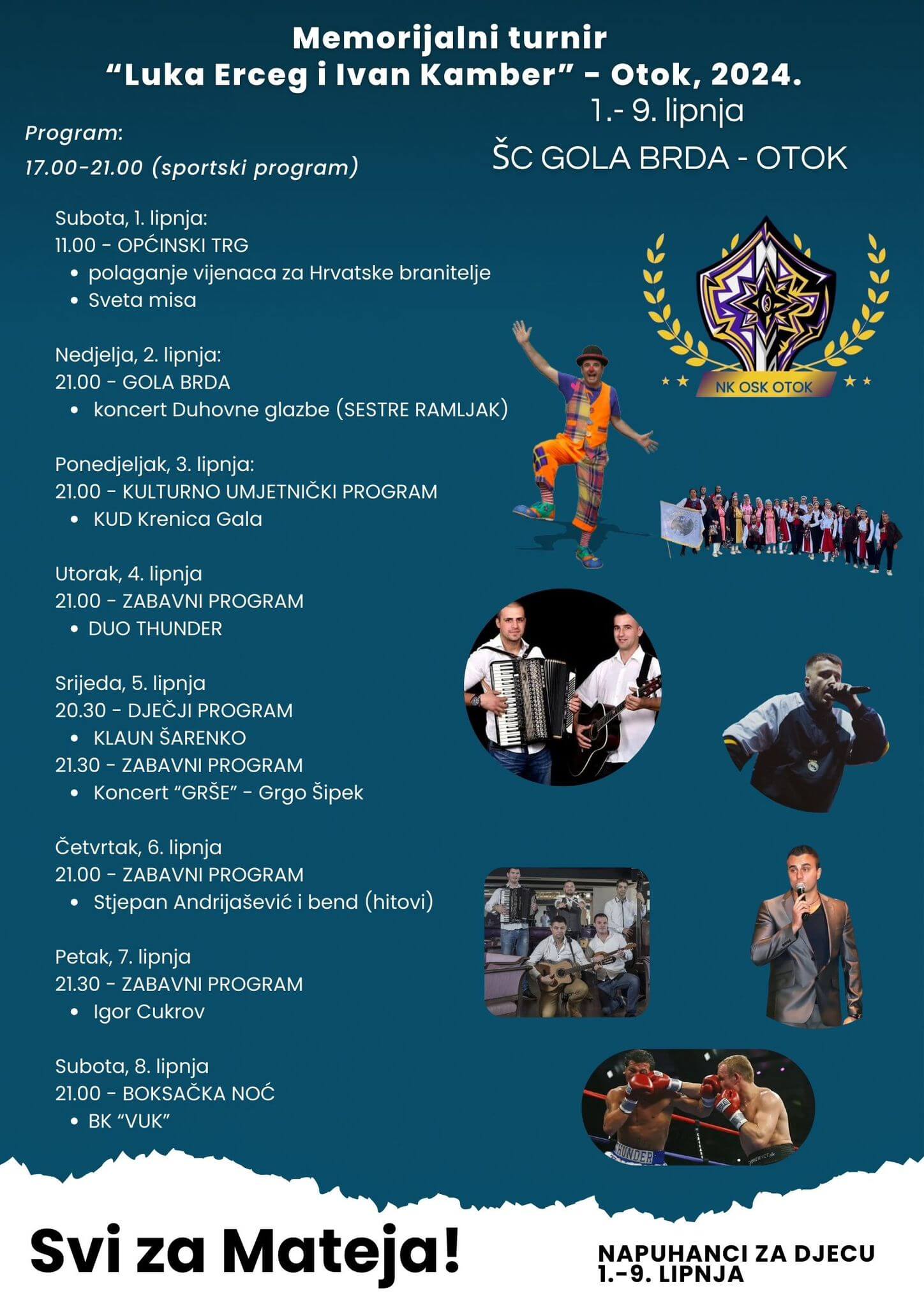 Sutra u Otoku počinje Memorijalni turnir Luka Erceg i Ivan Kamber - FERATA