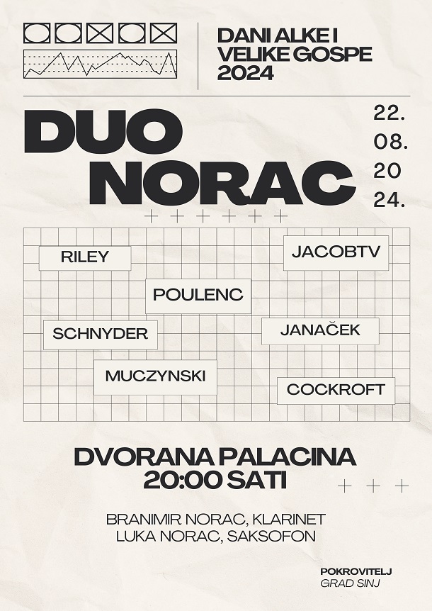 Duo Norac ovoga četvrtka u Palacini - FERATA